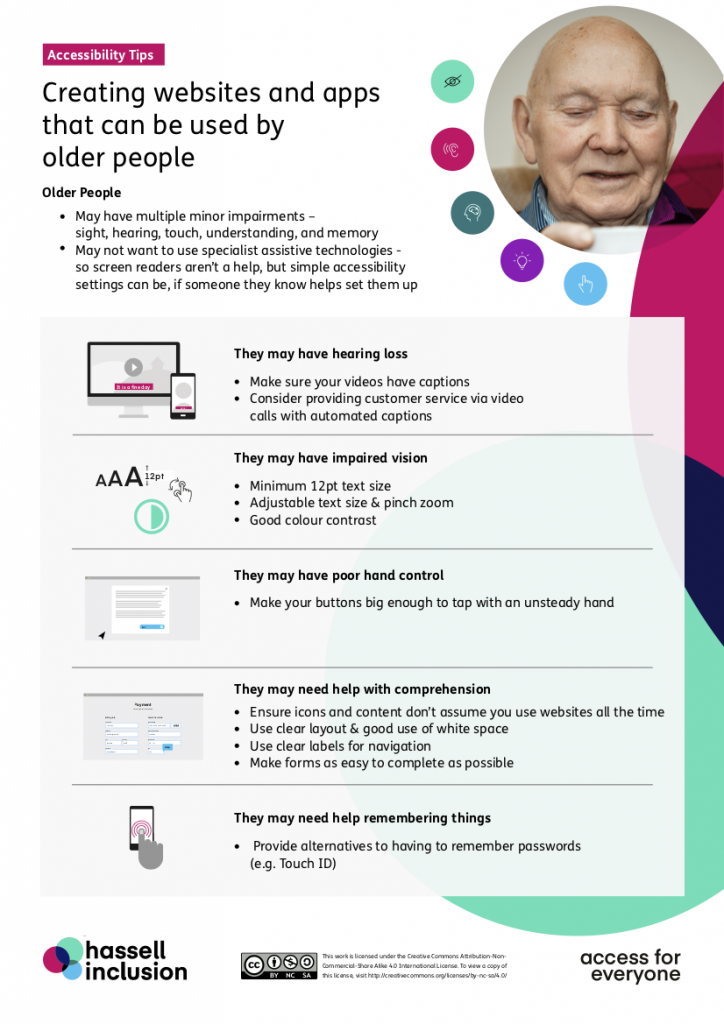 Dos and don'ts on designing for older people (POSTER) - Hassell Inclusion