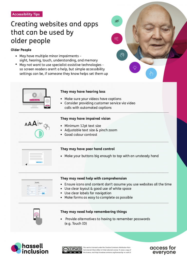 Dos and don'ts on designing for older people (POSTER) - Hassell Inclusion